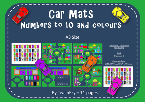 Number Car Park Mats by clevermonkey - UK Teaching Resources - TES