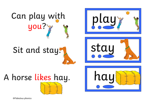 Phonics decodable book RWI set sound may i play 'ay' by LiziP ...