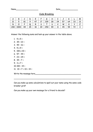 Maths game:Transformations code breaker - 3 types. by Tristanjones - UK ...