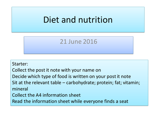 AQA GCSE PE Leisure, recreation, diet and nutrition | Teaching Resources