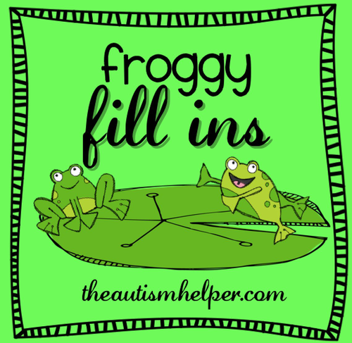 Froggy Fill Ins {puzzles and games to work on teaching verbal responses ...
