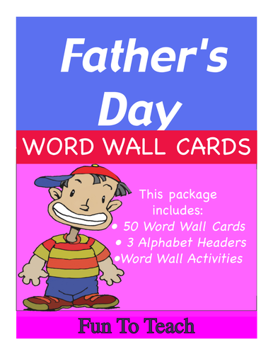 Father’s Day Word Wall | Teaching Resources