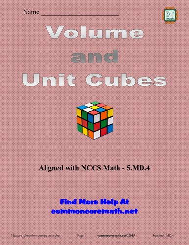 Volume and Unit Cubes - 5.MD.4 | Teaching Resources