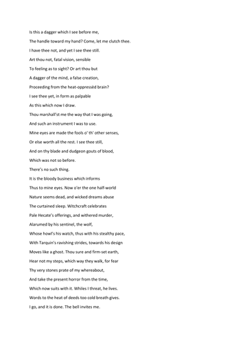 Macbeth | Teaching Resources