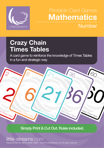 Times Tables Card Game by Gareth-Brown - Teaching Resources - TES