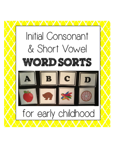 Initial Consonant and Short Vowel Word Sorts | Teaching Resources