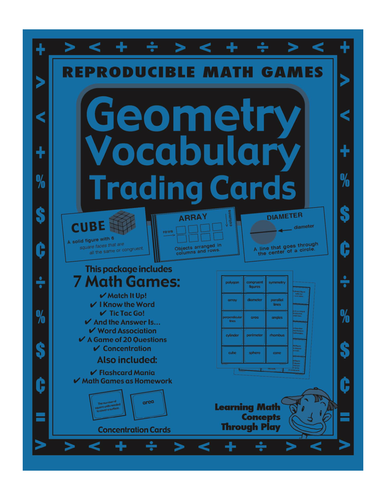 Geometry - Math Vocabulary Trading Cards - Math Games and Lesson Plan ...