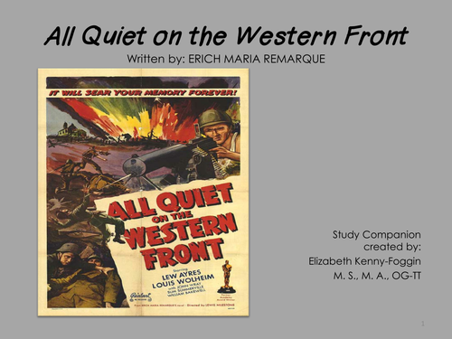 Study Companion: All Quiet on the Western Front | Teaching Resources