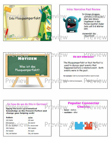 Plusquamperfekt - Pluperfect in German by knotty80 - UK Teaching ...