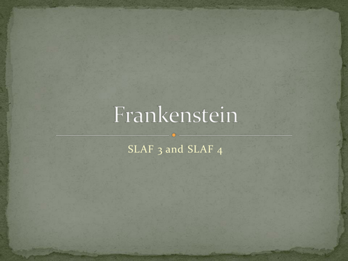 Frankenstein Play Unit | Teaching Resources