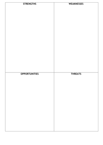 Swot Analysis Template For Schools