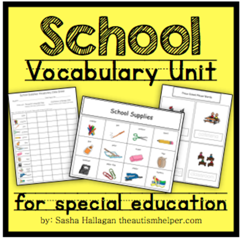 School Vocabulary Unit {for Special Education} | Teaching Resources