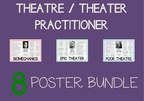 Theater / Theatre Practitioner Drama Poster 8 BUNDLE | Teaching Resources