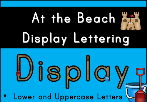 At the Beach Display Lettering | Teaching Resources