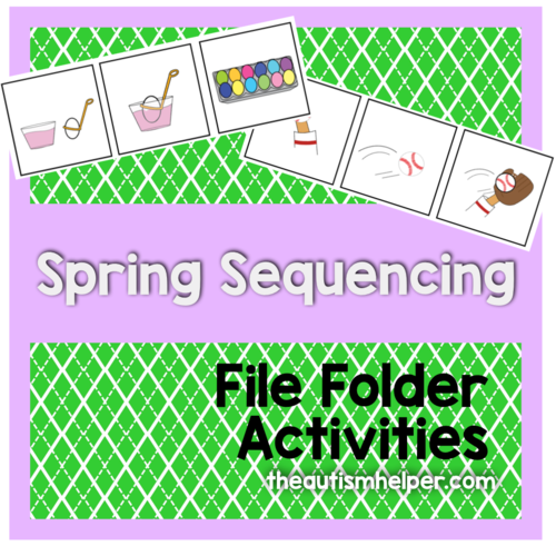 Spring Themed Sequencing File Folder Activities | Teaching Resources
