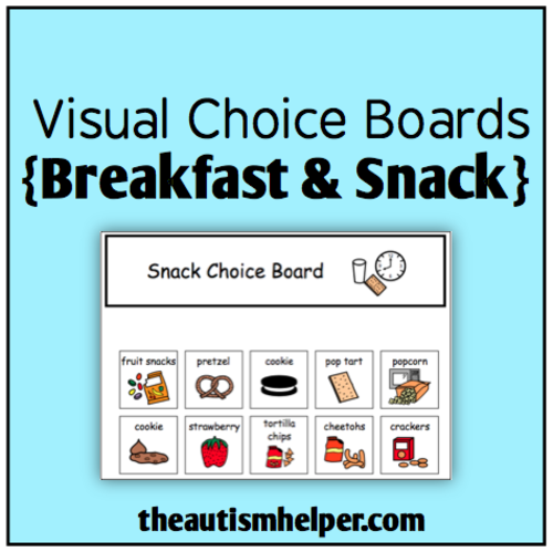 Visual Choice Board {Breakfast & Snack} | Teaching Resources