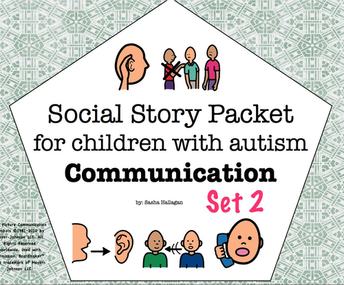 Visual Social Story Packet for Children with Autism: Communication Set ...