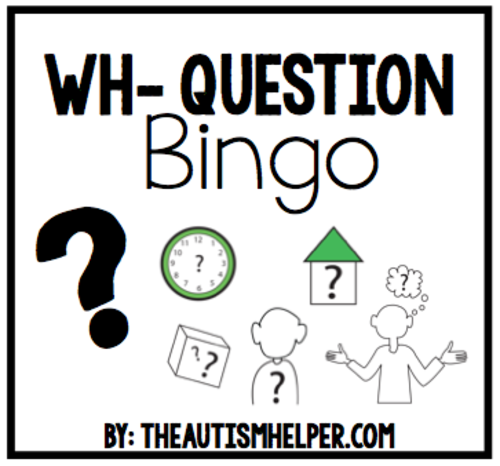 Wh- Question Bingo | Teaching Resources