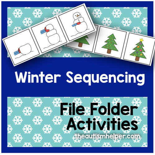 Winter Themed Sequencing File Folder Activities | Teaching Resources