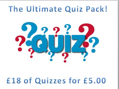 Ultimate Quiz Bundle Pack - ideal for starters, form time etc ...