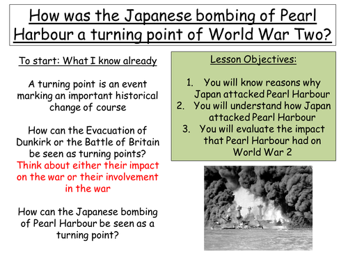 How was the Japanese bombing of Pearl Harbour a turning point of World ...