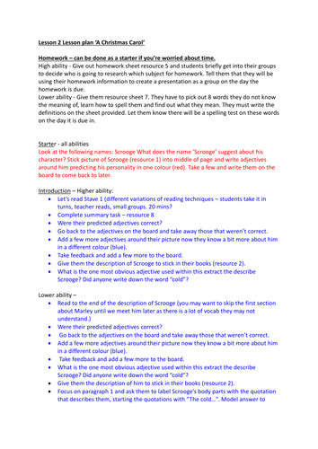 Lesson 2 in A Christmas Carol SOL Introduction to Scrooge | Teaching ...