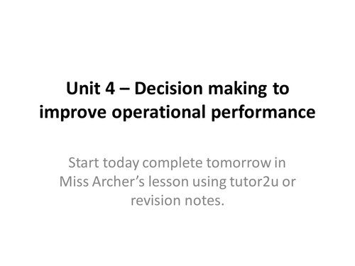 AQA AS A2 Business Studies Unit 4 Operations Management | Teaching ... AQA AS A2 Business Studies Unit 4 Operations Management | Teaching ...