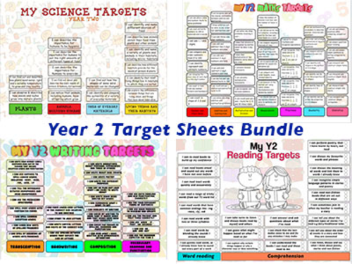 Child Friendly Year 2 Targets Sheets Bundle 2014 Curriculum | Teaching ...