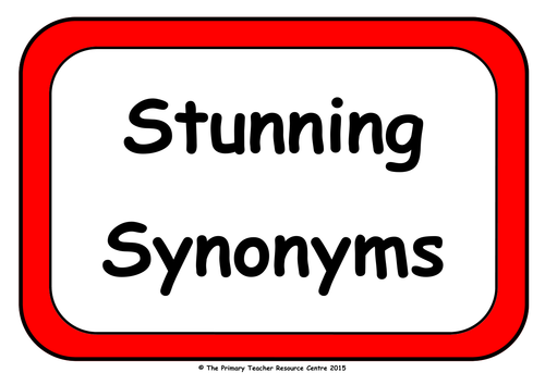Synonym Display Poster Pack | Teaching Resources Synonym Display Poster Pack | Teaching Resources