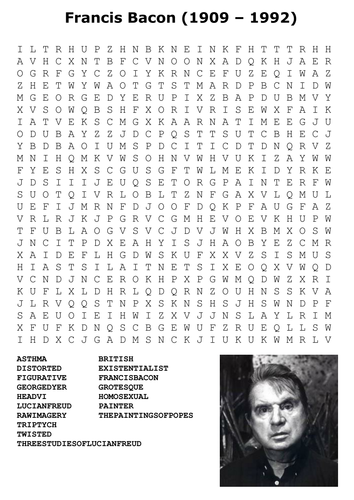 Francis Bacon Word Search | Teaching Resources