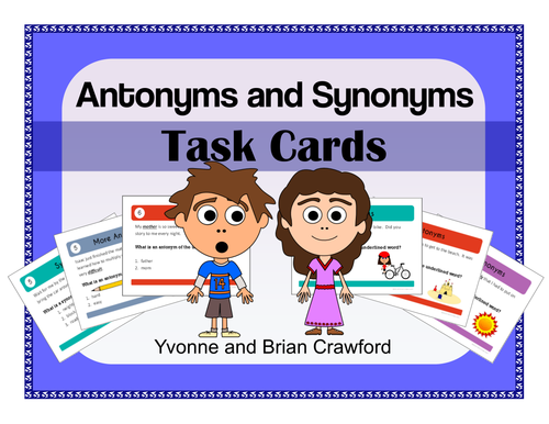 Antonyms and Synonyms Task Cards - Middle School | Teaching Resources