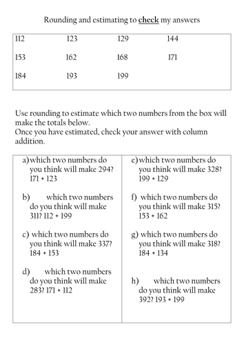 Rounding and Estimating | Teaching Resources