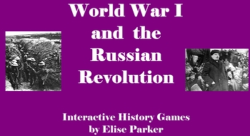 SMART BOARD History Games -- WWI and Russian Revolution -- 7 Different ...