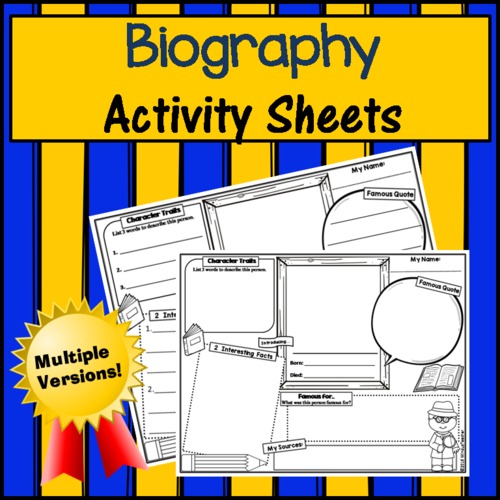 Biography Poster Activity | Teaching Resources