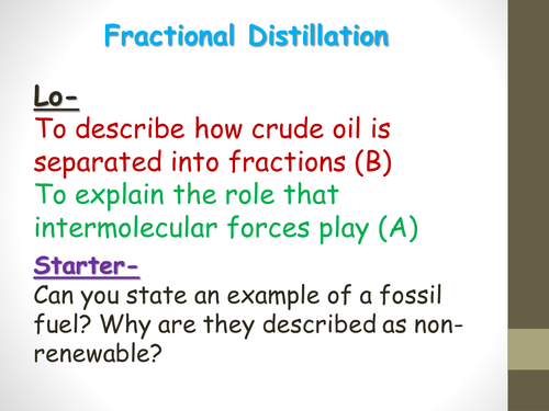 Fractional Distillation | Teaching Resources Fractional Distillation | Teaching Resources