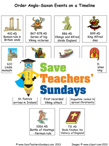 Anglo-Saxon and Viking Timeline KS2 Lesson Plan and Worksheet by ...