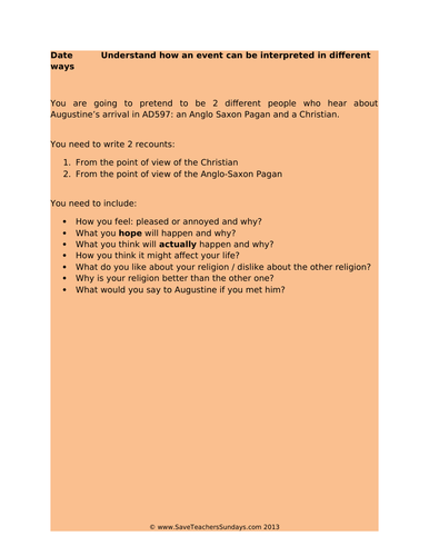 Anglo-Saxon Religion KS2 Lesson | Teaching Resources