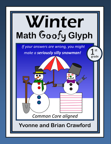 Winter Math Goofy Glyph (1st Grade Common Core) | Teaching Resources