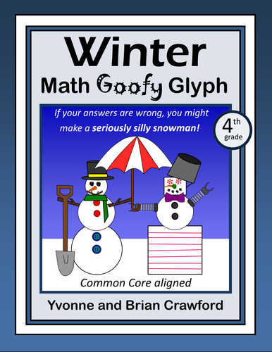 Winter Math Goofy Glyph (4th Grade Common Core) | Teaching Resources
