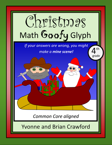 Christmas Math Goofy Glyph (4th Grade) | Teaching Resources