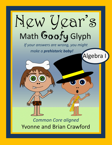 New Year's Math Goofy Glyph (Algebra) | Teaching Resources