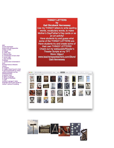 Clip Art: THINGY LETTERS! | Teaching Resources