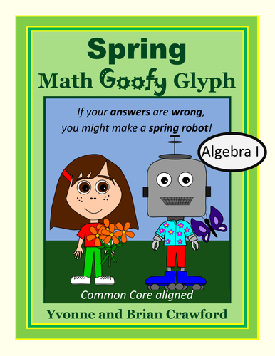 Spring Math Goofy Glyph (Algebra) | Teaching Resources