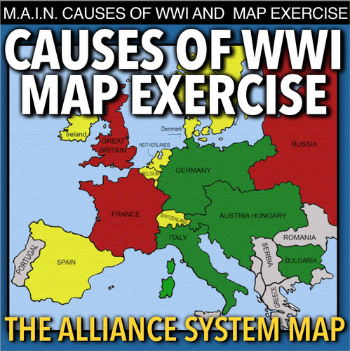 World War I Map Activity & MAIN Causes | Teaching Resources