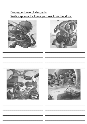 Dinosaurs Love Underpants Printables