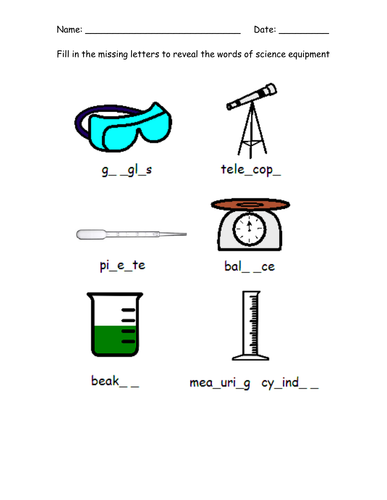 Science equipment dingbats. Year 7 starter by bidd1980 - Teaching ...