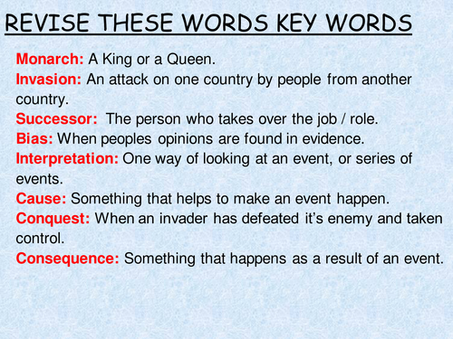 History Key Words Game | Teaching Resources
