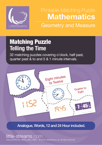 Telling the Time Clip Cards by LittleStreams - UK Teaching Resources - TES