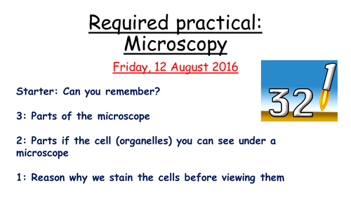Microscopy required practical- New AQA GCSE Biology | Teaching Resources