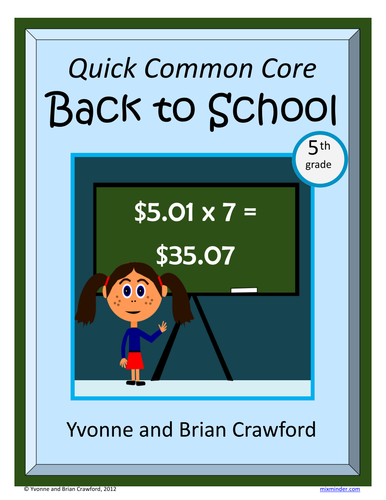 Back to School No Prep Common Core Math (5th grade) | Teaching Resources